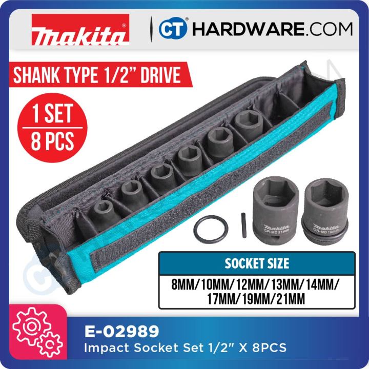 MAKITA E-02989 IMPACT SOCKET SET 1/2" DRIVE | Lazada