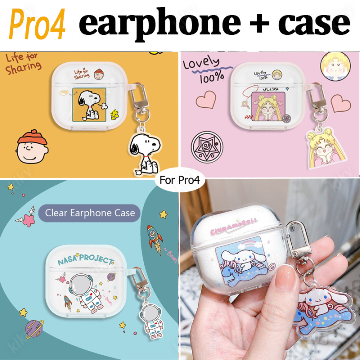 TWS Pro 4 Wireless Earphone Bluetooth 5.1 Headset Mic Touch Control ...