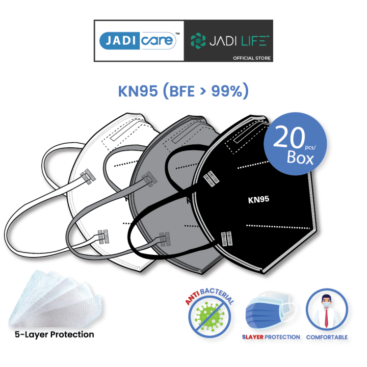 [READY STOCK MALAYSIA] Jadi Care KN95 20 Pcs 5 Layers of Filtering ...
