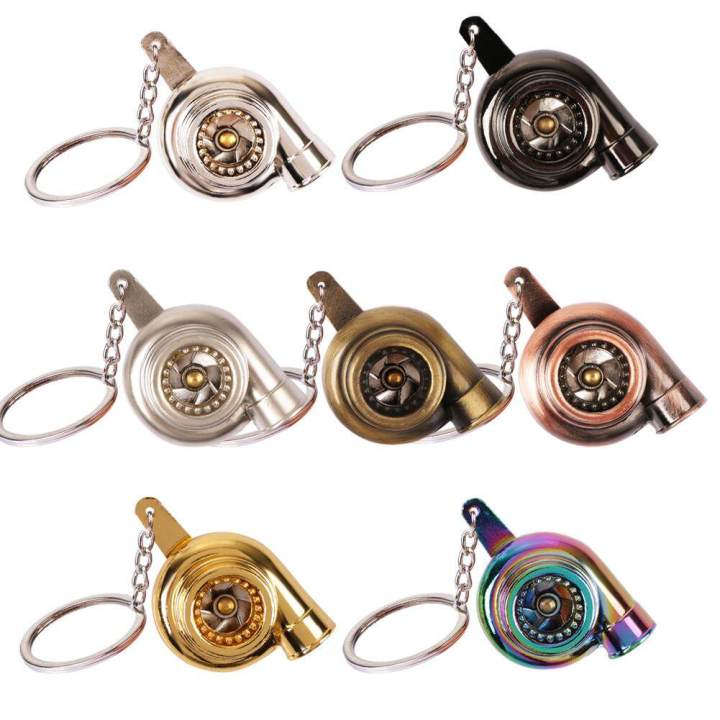 JaneDream 1PC Auto Car Turbo Sleeve Turbo Keychain Spinning Turbine Key ...