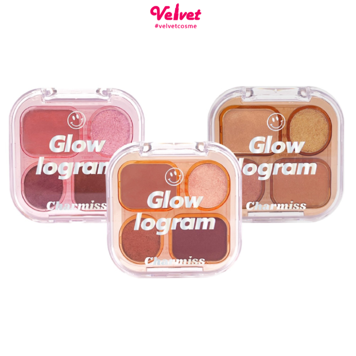 อายแชโดว์ Charmiss Glow logram Eyeshadow Palette อายแชโดว์เนื้อโมจิ ...