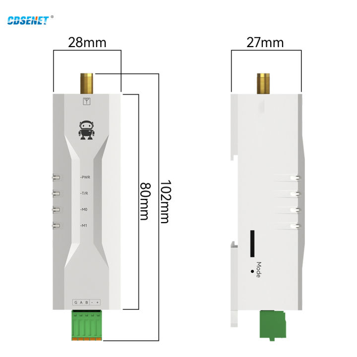 【Value Bundle】 433MHz RS485 Lora Installation Mini CDSENET E95M-DTU ...