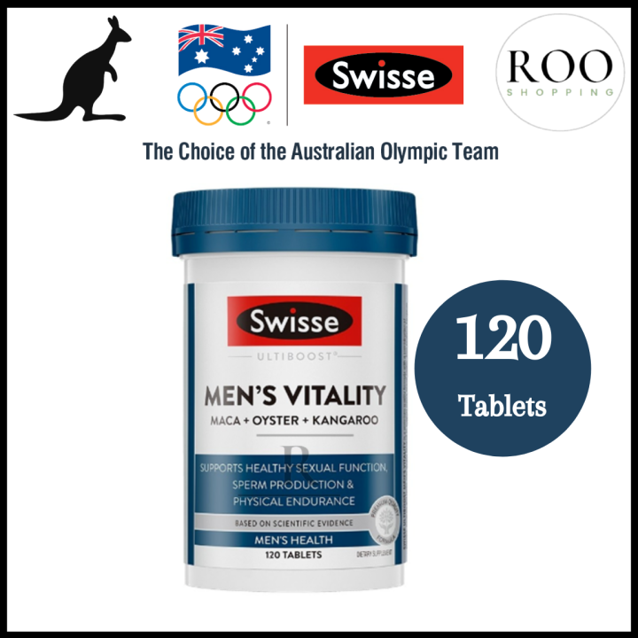 Swisse Men's Vitality Maca + Oyster + Kangaroo 120 Tablets | Lazada