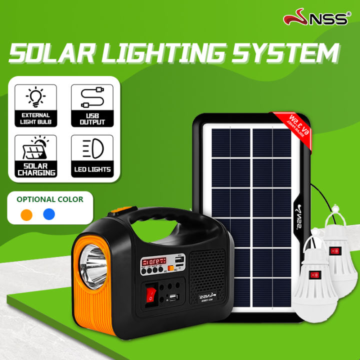 Nss bluetooth flashlight solar lighting kit rechargeable emergency ...
