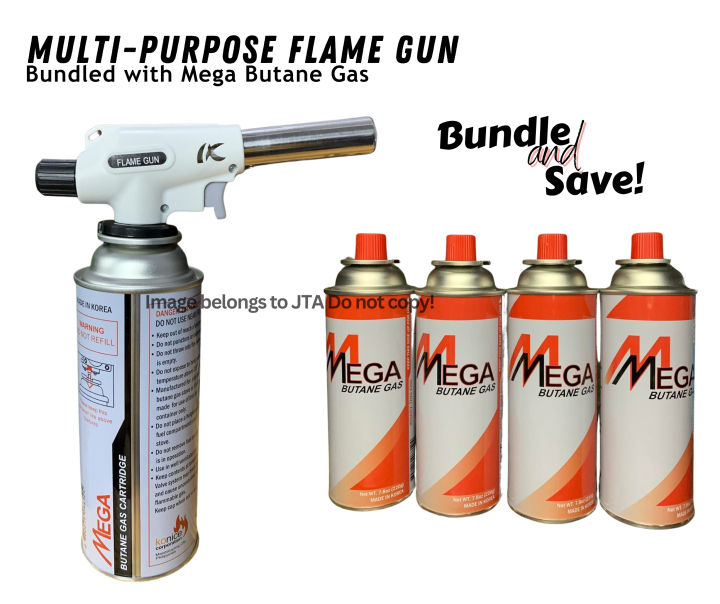 Flame Gun Blow Torch Auto Ignition with Mega Butane Gas 220g | Lazada PH