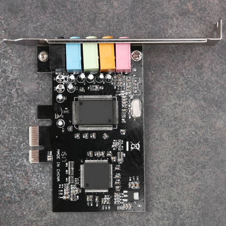 PCIe Sound Card 5.1, PCI Express Surround 3D Audio Card for PC with ...