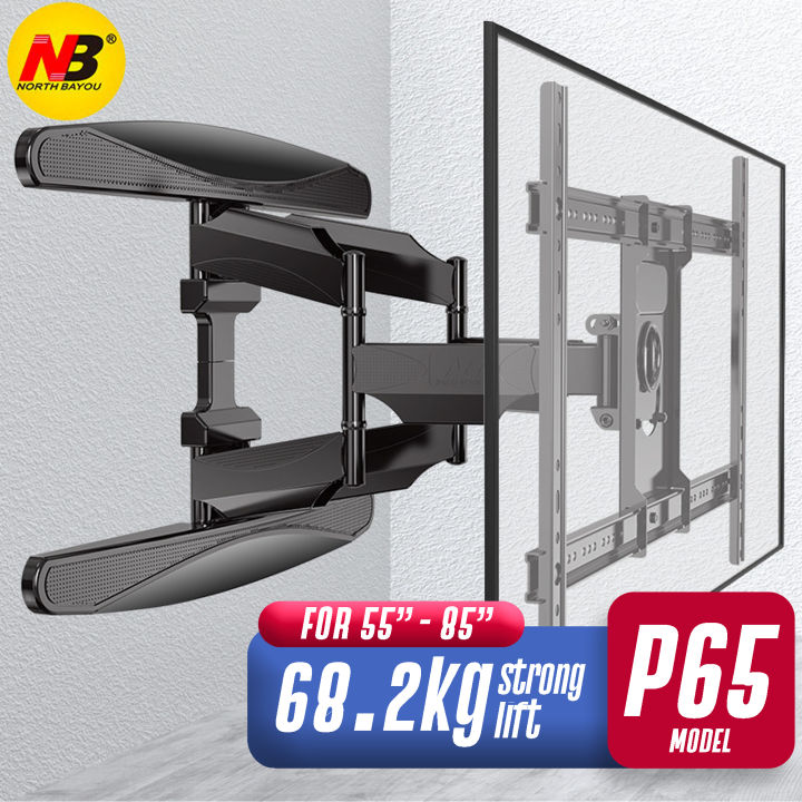 Full motion VESA LED TV Wall Mount NORTH BAYOU P65 55-85 Inches | Lazada PH