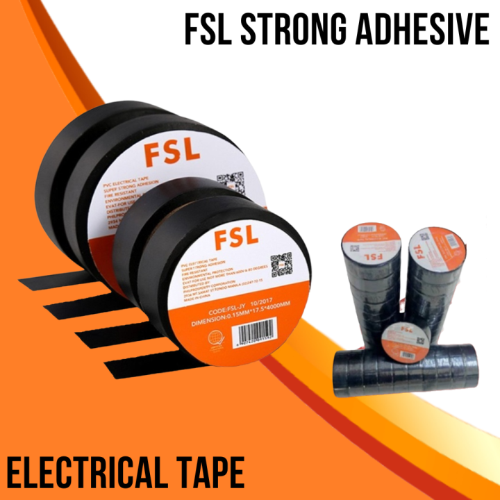 FSL PVC Black Electrical Tape 4m & 16m | Lazada PH