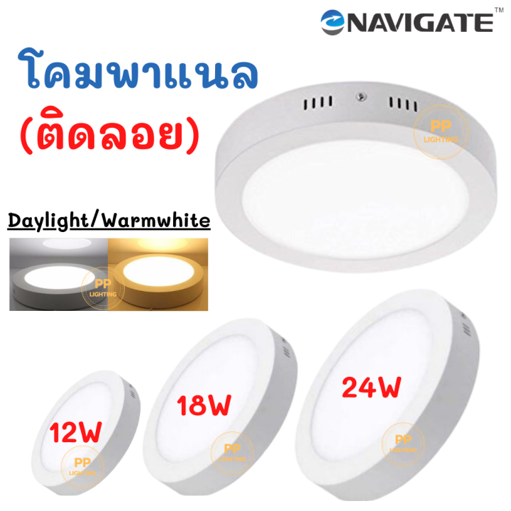 Navigate โคมพาแนล LED (กลม/ติดลอย) | Lazada.co.th