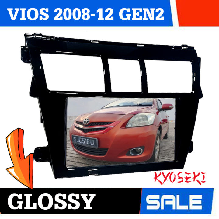 GLOSSY 2din panel for Vios 2008 2009 2010 2011 2012 Batman Gen-2 ...