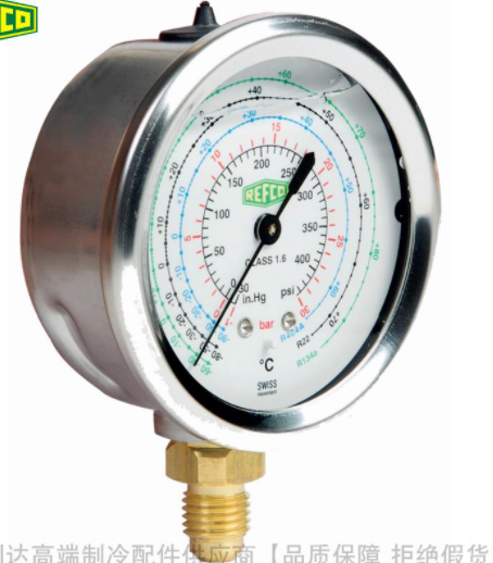 MR-300 DS Refco High Pressure gauge w/ oil for R22/R134a/R404a | Lazada PH