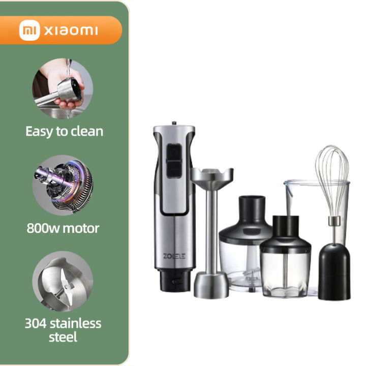 XIAOMI Cooking Stick 4 in 1 Multi-function hand Blender Immersion Blender 800W Handheld Cooking ...