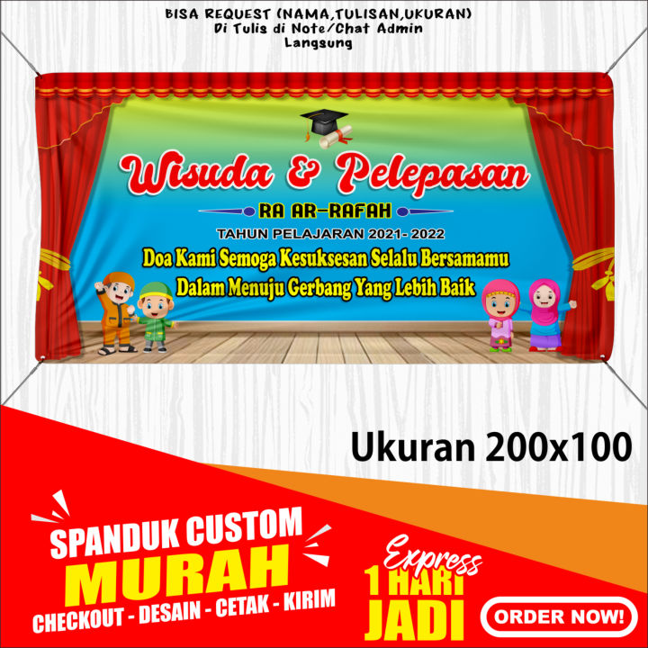Spanduk PERPISAHAN TK PAUD, Banner PERPISAHAN TK PAUD Ukuran 200X100 cm ...