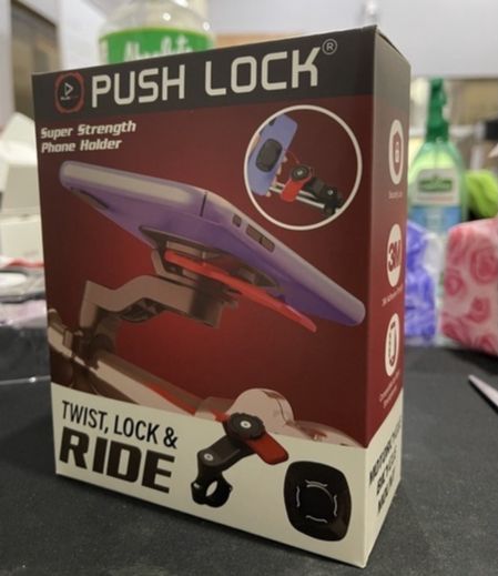 Push Lock (Original) Motorcycle/Bicycle Phone Holder Mount 360 ...
