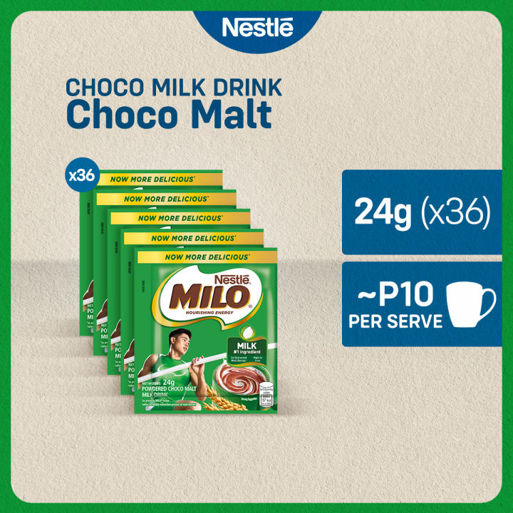MILO Powdered Choco Malt Milk Drink 24g - Pack of 36 | Lazada PH