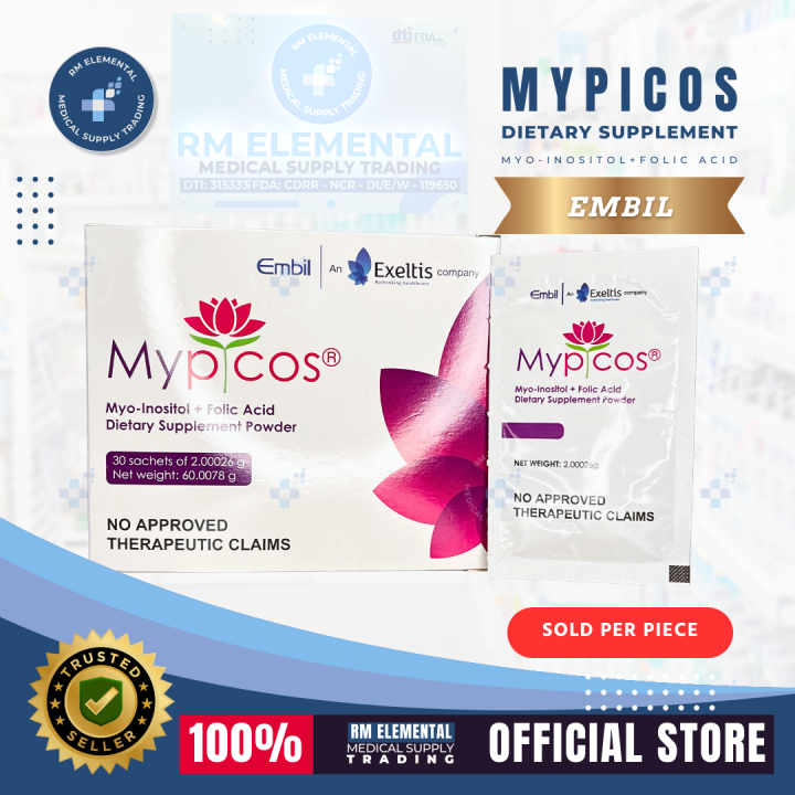 (piece) Mypicos - Myo-Inositol + Folic Acid Dietary Supplement Powder ...
