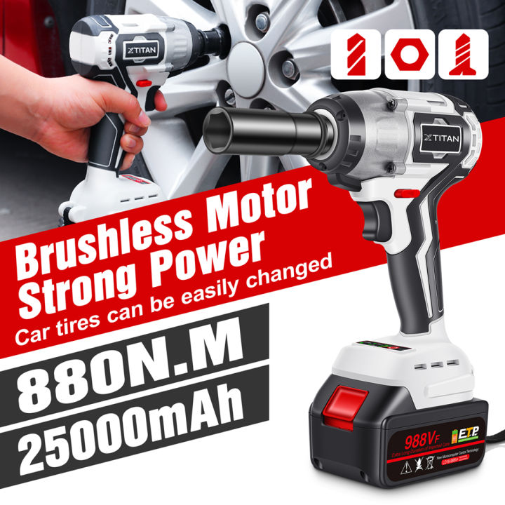 【Stock in KL】XTITAN 988VF 12.0Ah 880N.M Brushless Cordless Impact ...