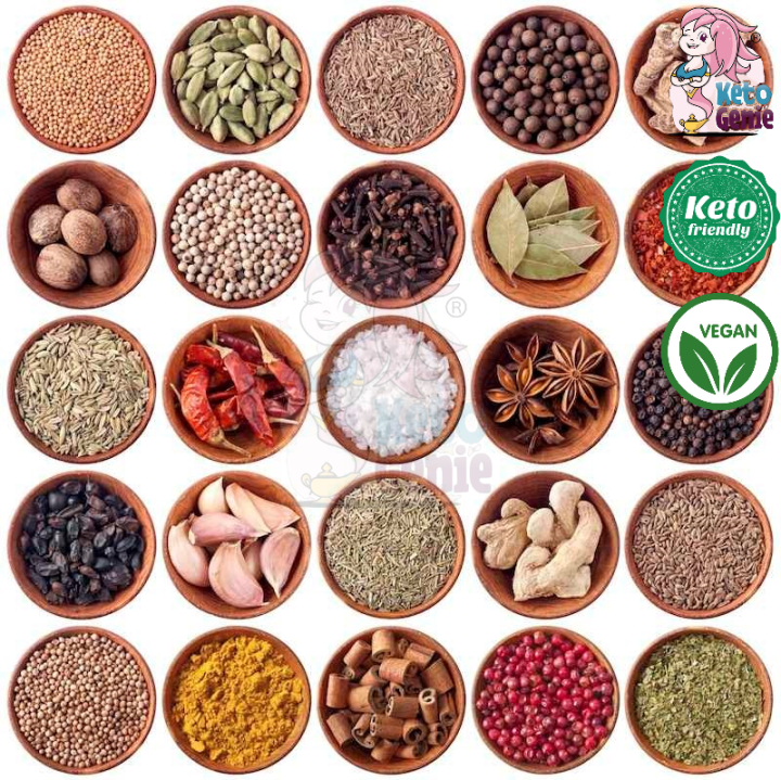 KETOGENIE Herbs, Spices and Seasonings - 生酮饮食 Vegan Zero Sugar Low Carb ...