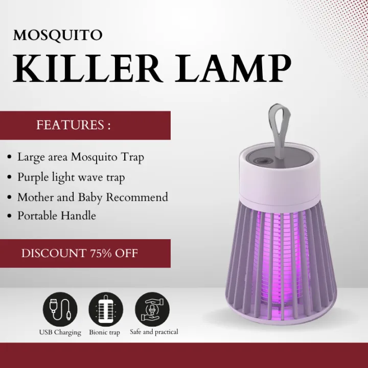 Mosquito Killer Lamp Repellant Electric Portable Trap Anti Magnet LED ...
