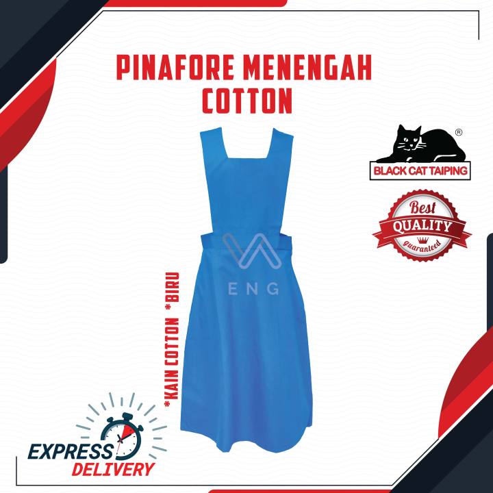 Pinafore Girls Secondary School Uniform SMK 女生中学蓝裙校裙 GAUN BRAND BLACK ...