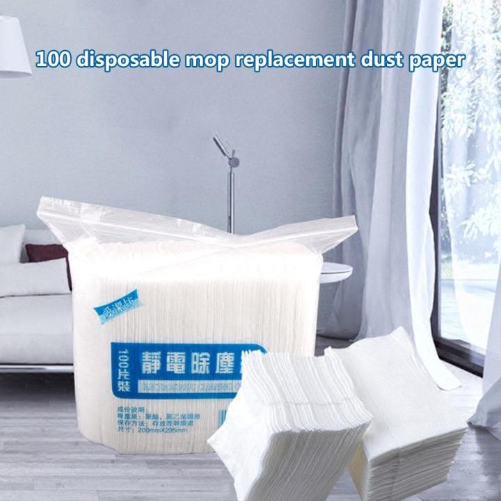100 disposable electrostatic dust removal mops, multifunctional ...