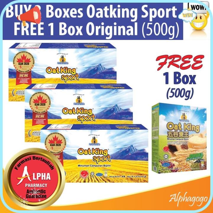 HOT SALE Oat King Sport 800g (40g X 20 Peksachets) 浩洋五谷麦王便利装 (BUY 3 Boxes FREE 1 Box Original ...