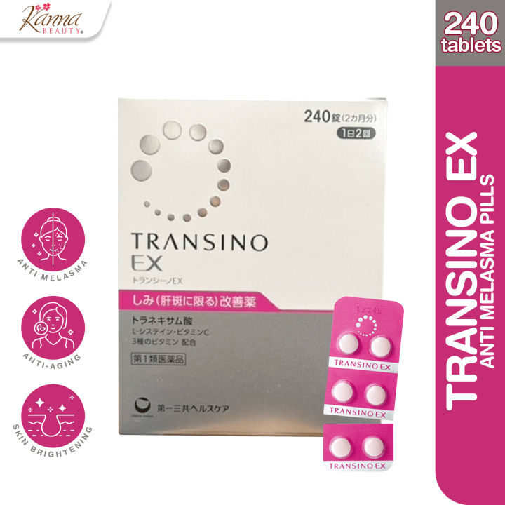 Transino EX Whitening Japanese Melasma Treatment Pills 240 tablets ...