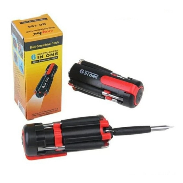 Obeng Senter LED 6 In 1 Multifungsi | Lazada Indonesia