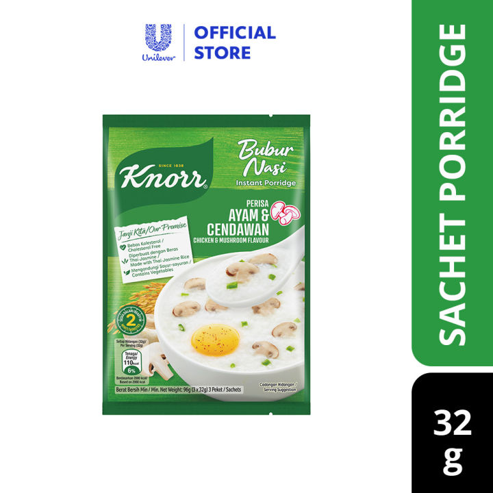 Knorr Instant Porridge Sachet Chicken & Mushroom 32g | Lazada