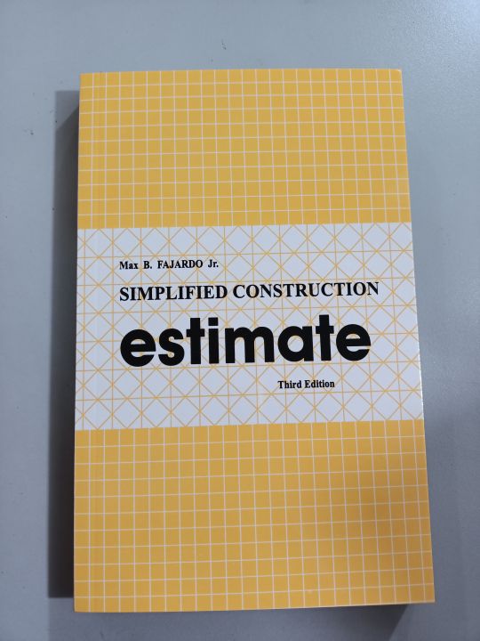 Simplified Construction Estimate third edition BY; (Max B.Fajardo Jr ... Simplified Construction Estimate third edition BY; (Max B.Fajardo Jr ...