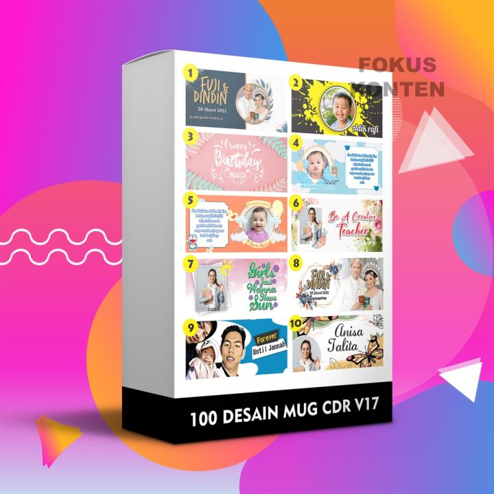 100 Desain MUG CDR v17 - Template | Lazada Indonesia