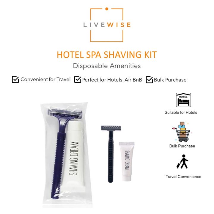 Hotel Spa Shaving Kit - Razor with Shaving Cream 5G | Lazada