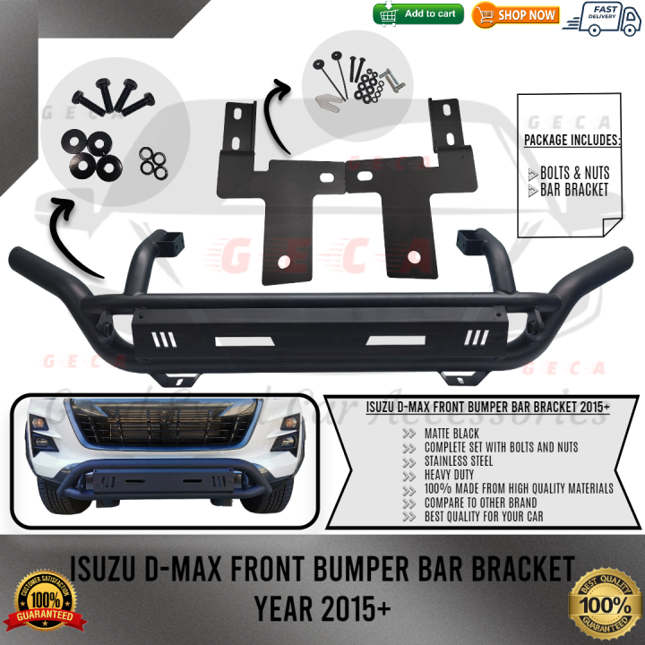 GECA ISUZU D-MAX FRONT BUMPER BAR BRACKET 2015 2016 2017 2018 2019 2020 ...
