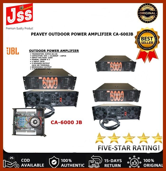 PEAVEY JSS OUTDOOR POWER AMPLIFIER CA-600JB (ORIGINAL) | Lazada PH