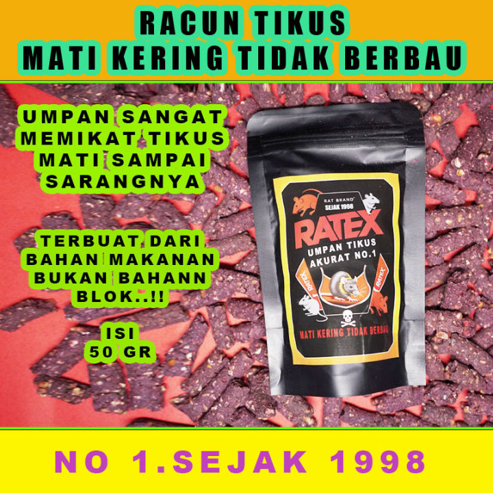 Racun Tikus Berkualitas Tinggi bukan lilin atau blok - Membasmi Tikus dalam Sekejap RATEX mati ...