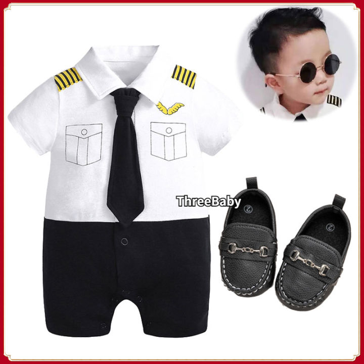Newborn Baby Boy Clothes Pilot Costume Birthday Boss Baby Terno ...