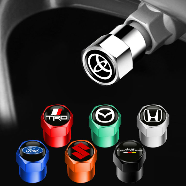4pcs Aluminum Tire Wheel Rims Valve Stem Cover Caps Car Toyota TRD ...