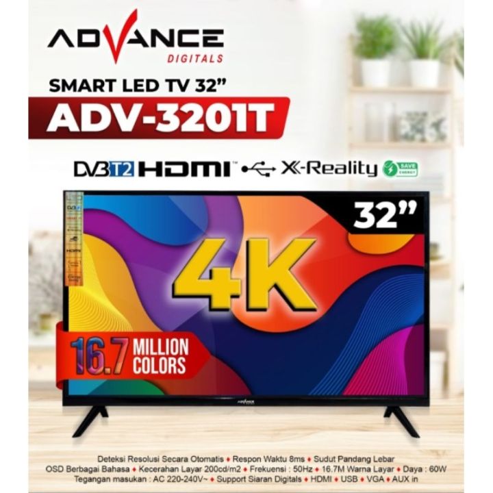 ADVANCE LED TV DIGITAL 32 INCH ADV-3201T | Lazada Indonesia