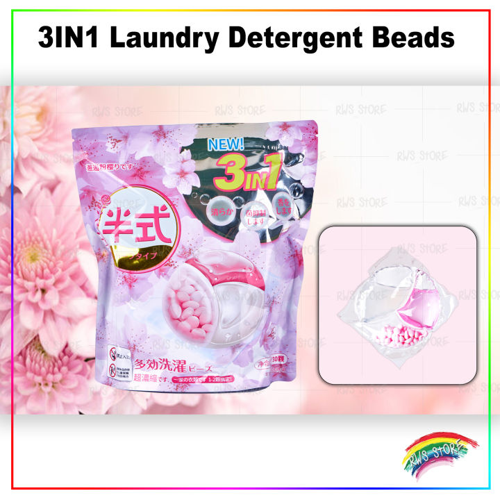 3IN1 Laundry Detergent Beads 半式3IN1洗衣凝珠 Manik Pencuci Dobi 3IN1 | Lazada