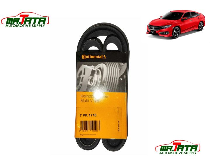 Continental Drive Belt 7PK1710 for Honda Civic 1.5 Turbo 2016-2021 ...