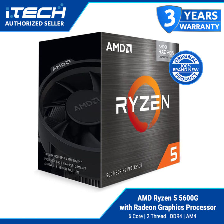 AMD Ryzen 5 5600G with Radeon Graphics 6 Core | 12 Thread Processor with Radeon Vega Graphics ...
