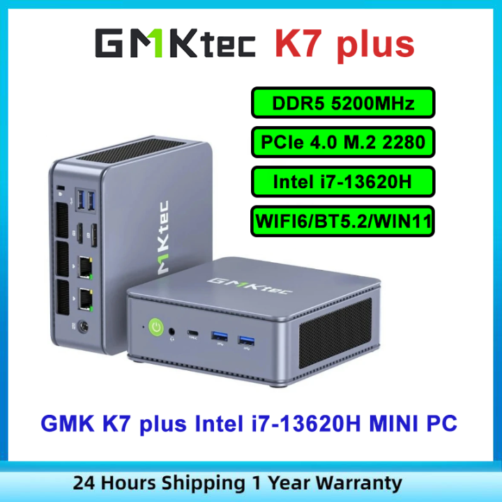 GMK K7 Plus Intel i7-13620H Mini PC 10-core 16-thread 32GB DDR5 1TB SSD Gaming Desktop Computer ...