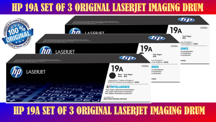 HP 19A (CF219A) Original LaserJet Imaging Drum Set of 3 Bundle | Lazada PH