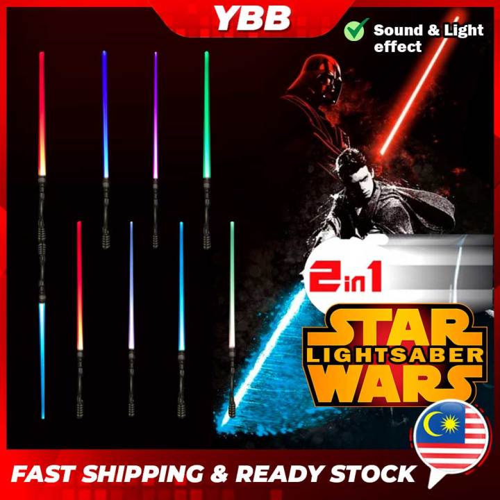 YBB Star wars Lightsaber Props Laser Sword Kids Toys Sword LED Light ...
