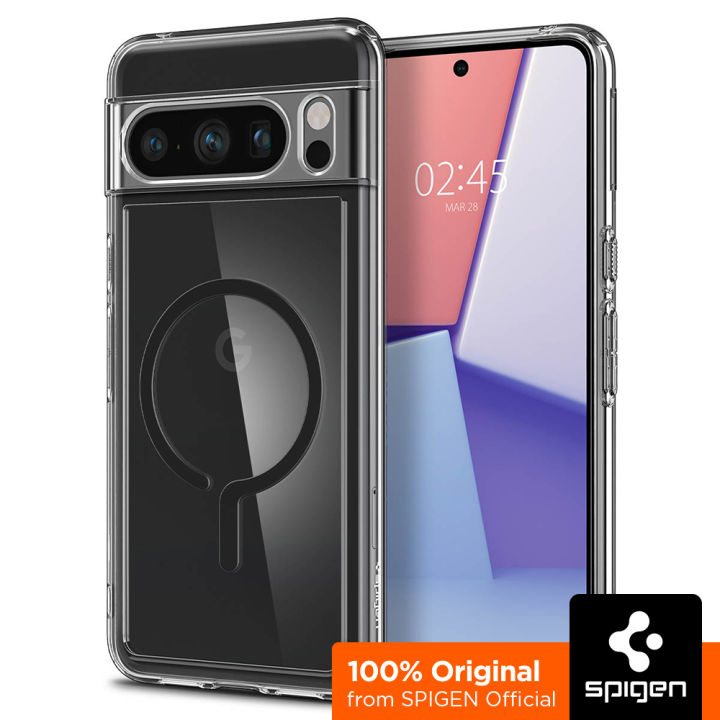 SPIGEN เคสสำหรับ Pixel 8 Series [Ultra Hybrid One Tap Metal Ring Mag ...