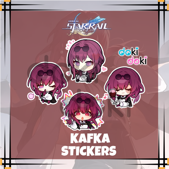 8 PCS STICKER KAFKA HONKAI STAR RAIL STIKER VINYL WATERPROOF | Lazada ...