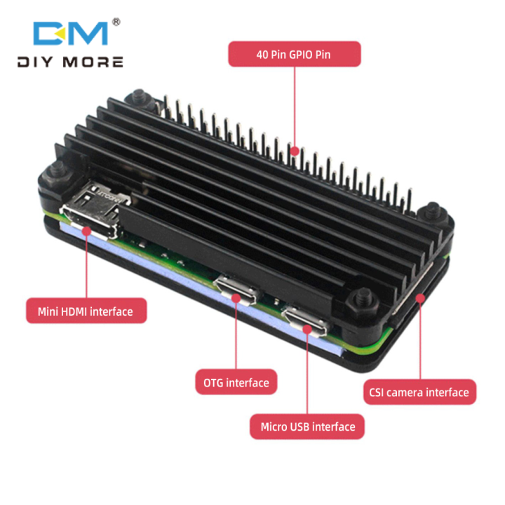diymore Raspberry Pi Zero 2W Pure Aluminum Case Raspberry pi Zero 2w ...