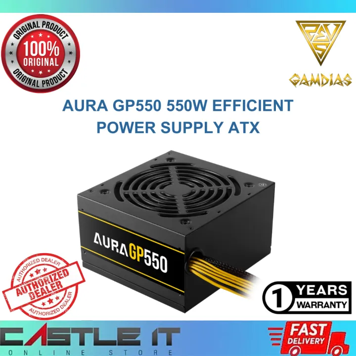 Gamdias AURA GP550 550W EFFICIENT Power Supply ATX AURA-GP550 AURA GP550 Rated 400W | Lazada