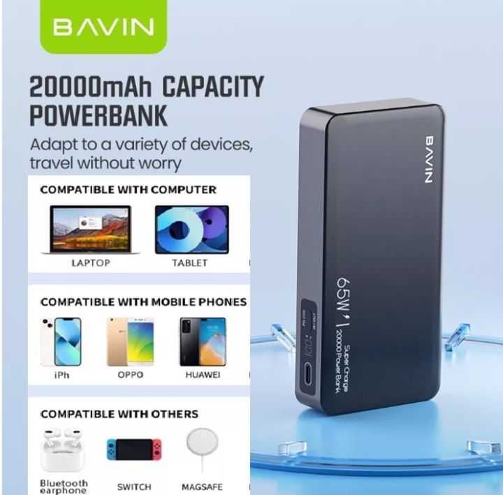 BAVIN WST 20000mAh 65W 60W Laptop Power Bank Series PD 3.0 QC3.0 Fast ...