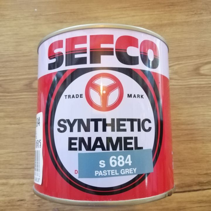 สีน้ำมันสีเทา (เทาประตูม้วน) S684 PASTEL GREY ขนาด0.85 ลิตร (1/4) SEFCO ใช้ทา เหล็ก ไม้ | Lazada ...